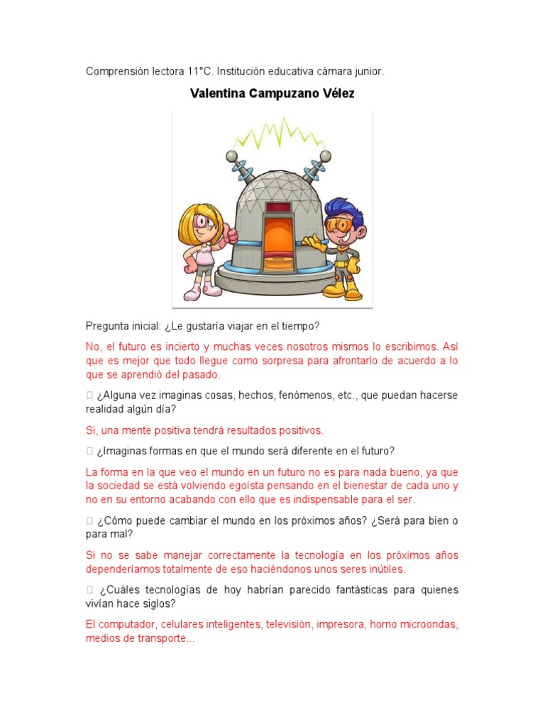 Cuento sobre el viaje en el tiempo | PDF | Ciencia ficción | Viaje en ...