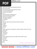 1 - Iti Fitter Multiple Choice Questions Paper With Answers PDF | PDF
