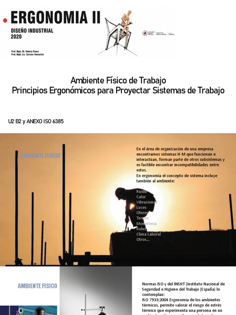 Teórico 6 Ambiente + ISO 6385 PDF | PDF | Encendiendo | Percepción visual
