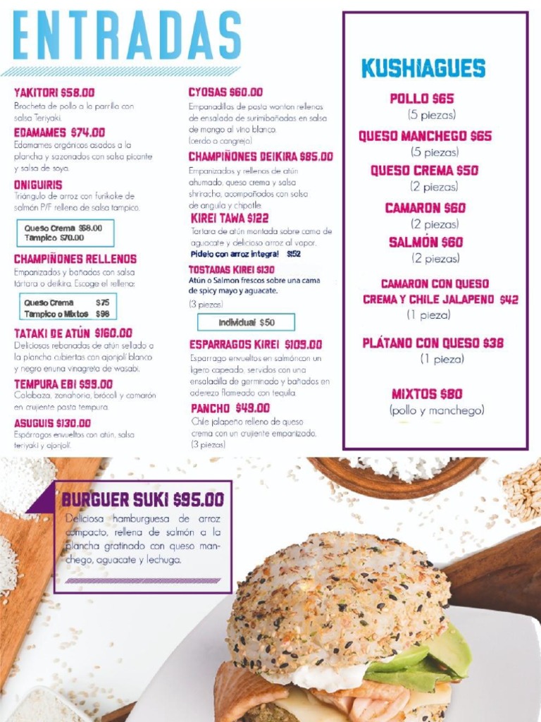 Menu - Kirei Sushi Act | PDF