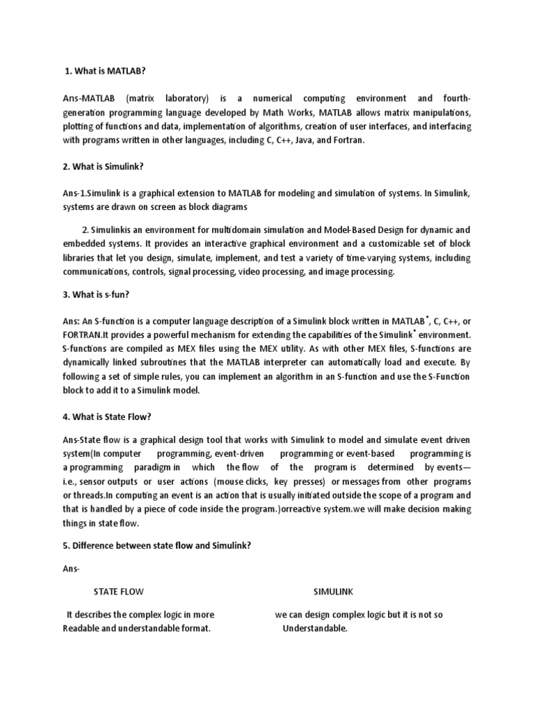 MATLAB Questions | Download Free PDF | Matlab | Simulation