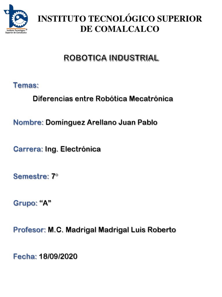 Exploring the Differences Between Robotics and Mechatronics | PDF ...