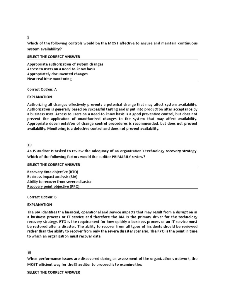 System Availability? Select The Correct Answer | PDF | Http Cookie ...