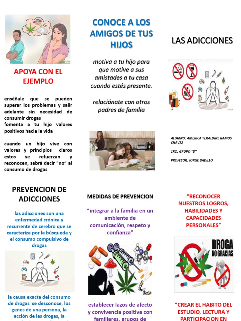 Triptico Adicciones | PDF