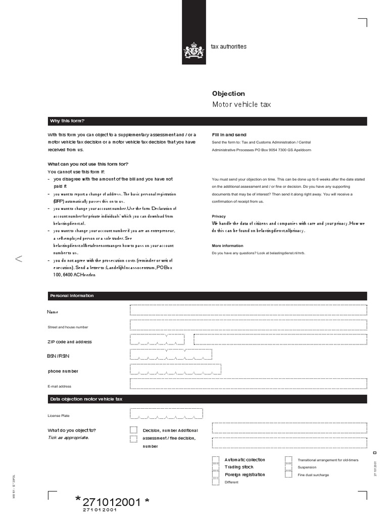 Motor Vehicle Tax: Objection | PDF | Taxes | Government