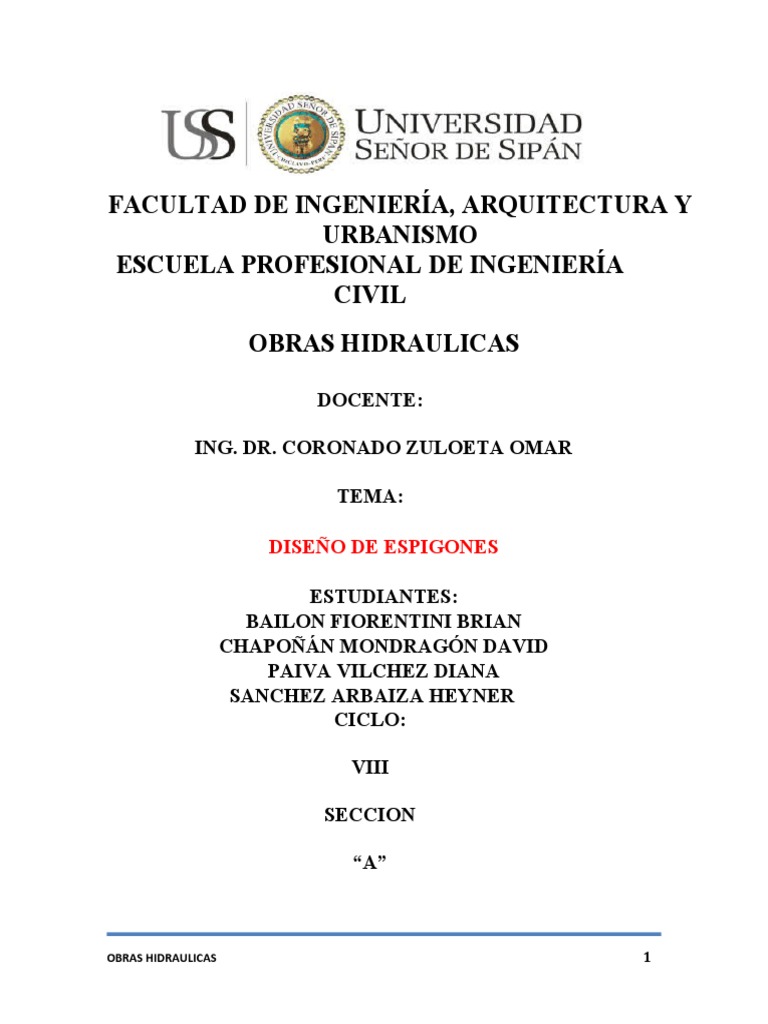 Diseño de espigones para protección de márgenes | PDF | Río | Ingeniero ...