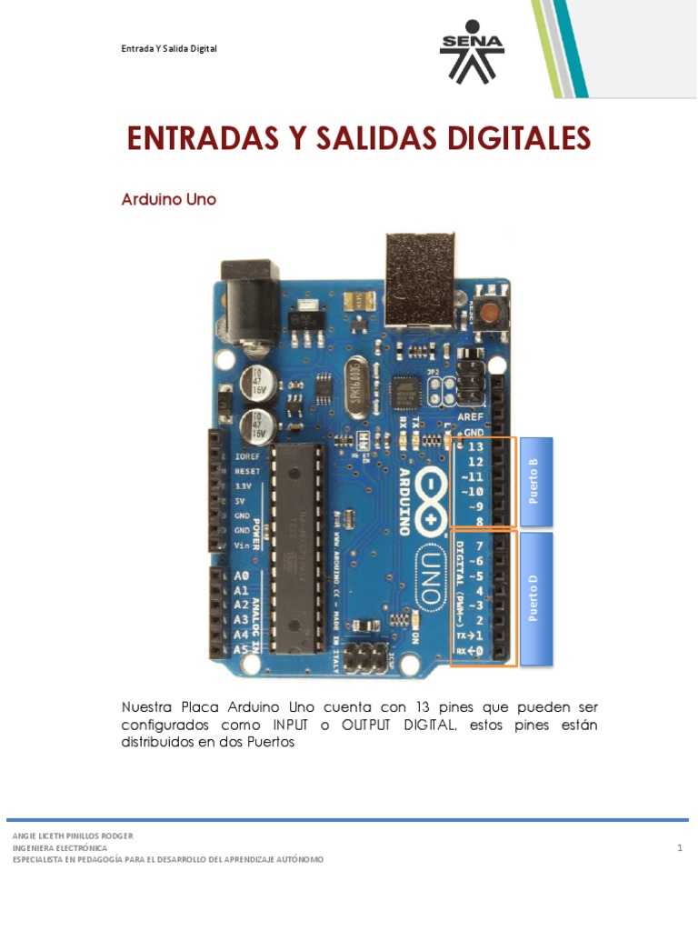 Entrada Y Salida Digital PDF | PDF | Poco | Arduino