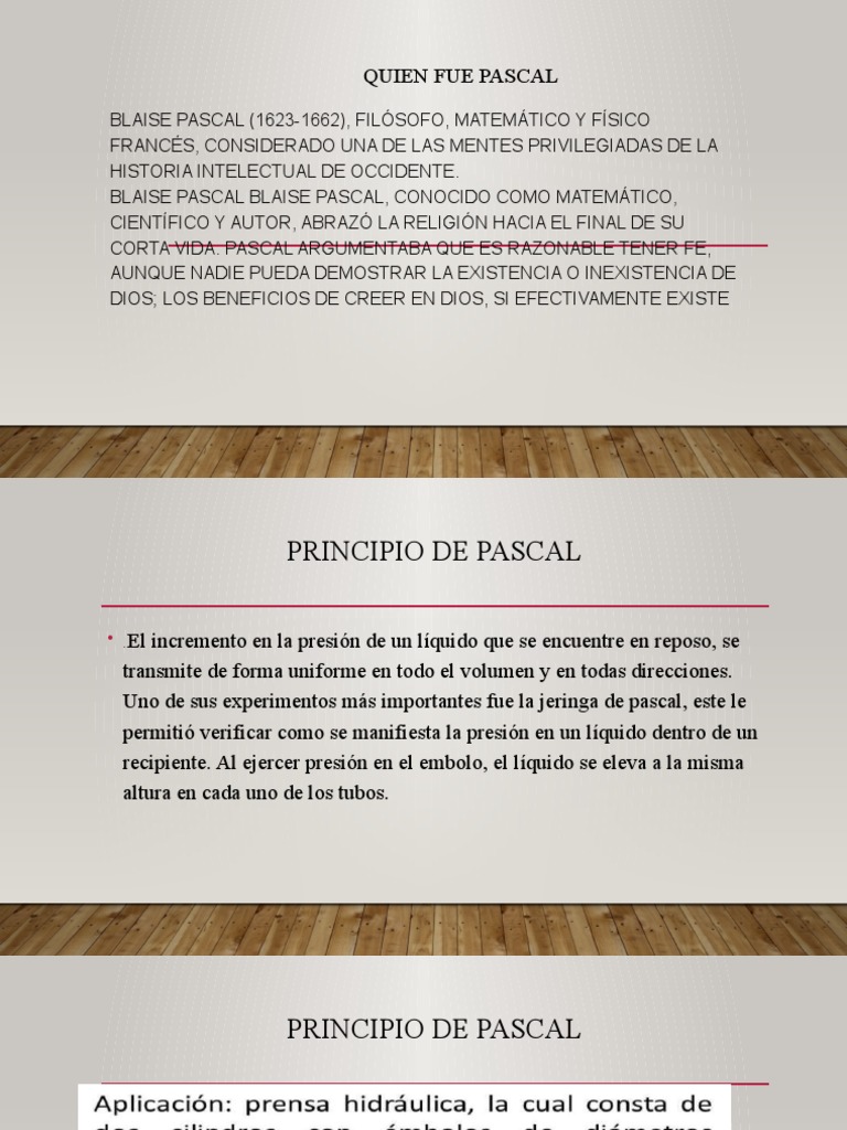 Blaise Pascal, un pionero en matemáticas, física y filosofía | PDF ...