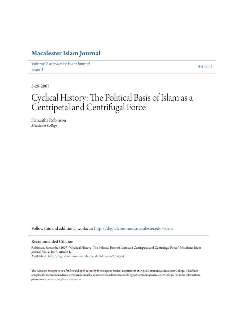 Cyclical History | PDF | Sunni Islam | Caliphate
