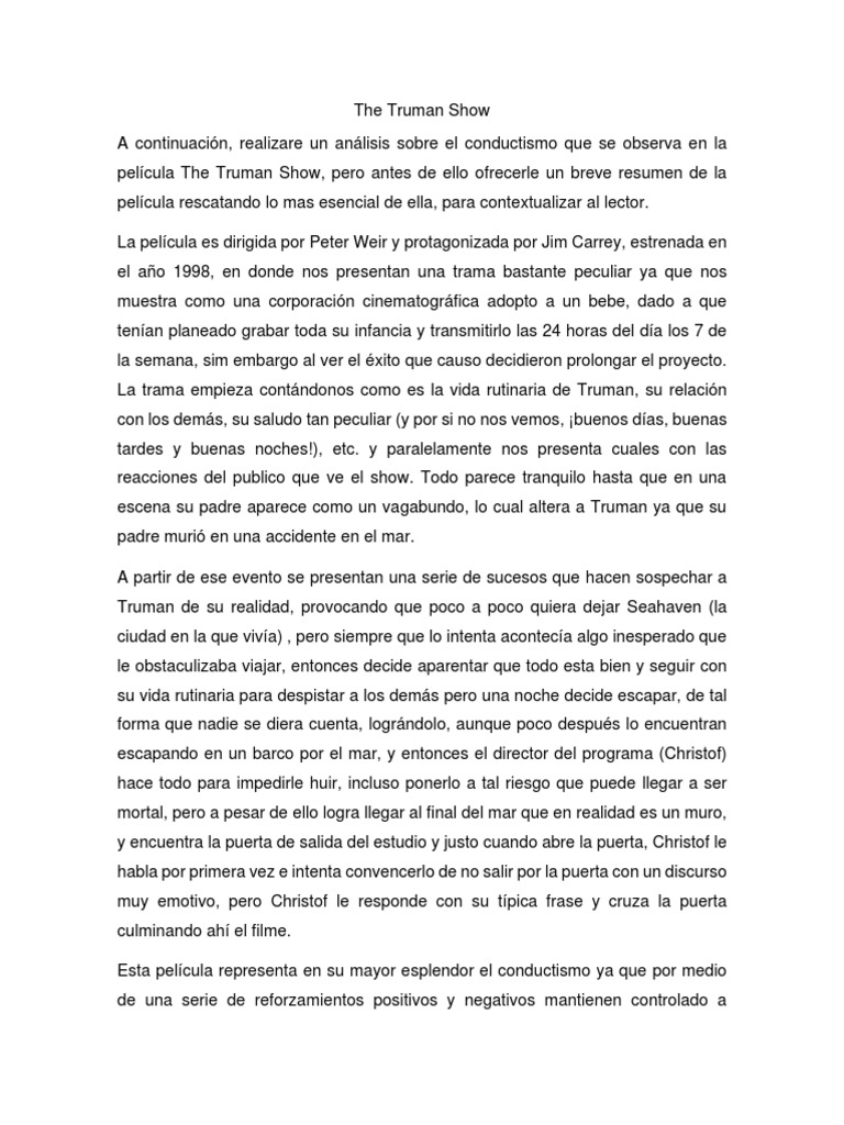 The Truman Show | PDF