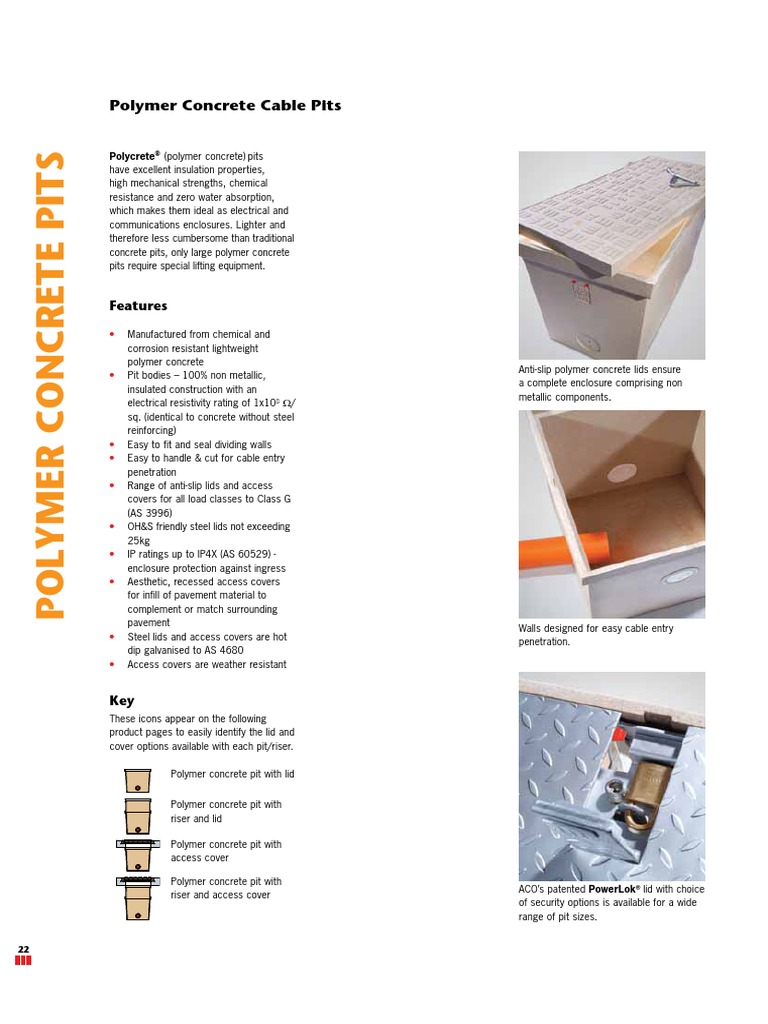 Polymer Concrete Cable Pits: Features | PDF | Concrete | Building Materials