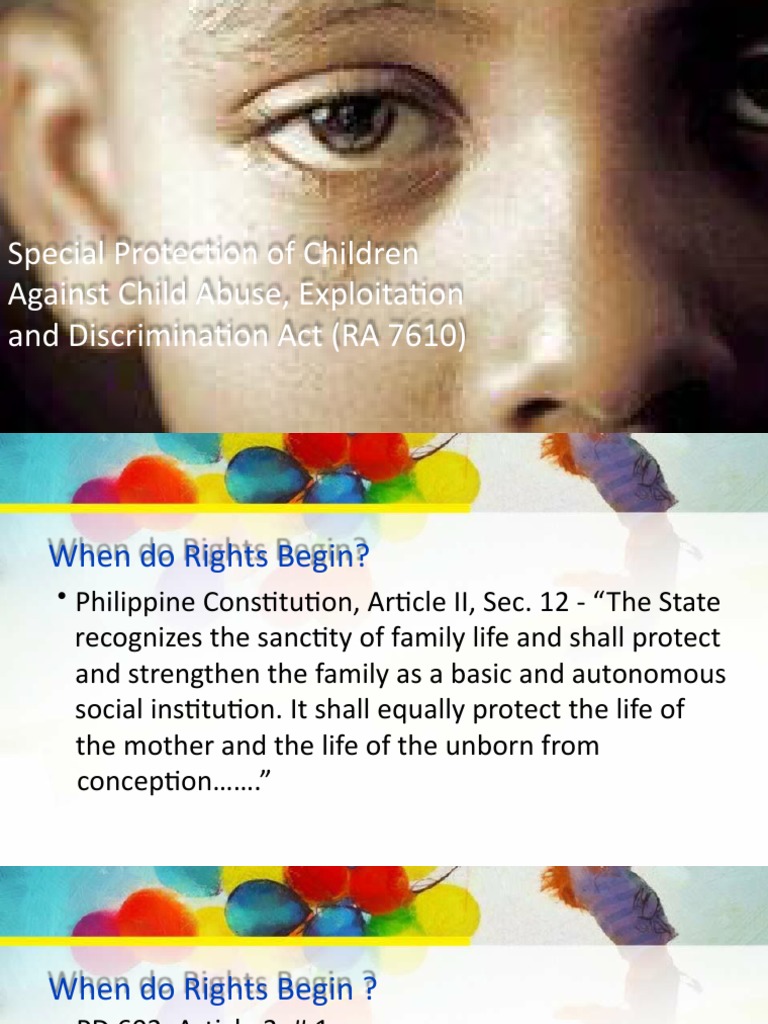 (RA 7610) Child Abuse | PDF | Psychological Abuse | Problem Behavior