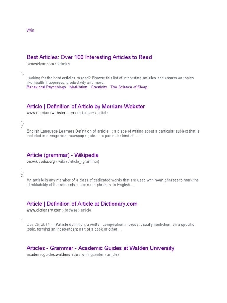 Best Articles: Over 100 Interesting Articles To Read | Download Free ...