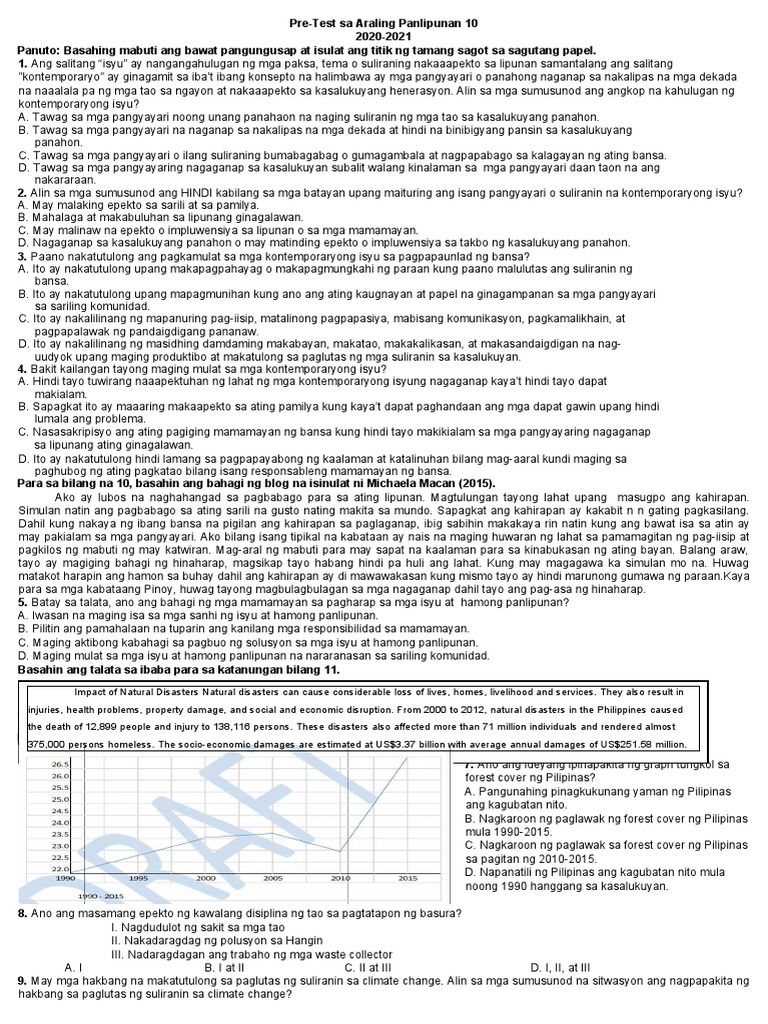 AP10-Pre Test-Rosa | PDF
