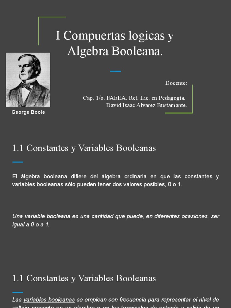 Álgebra Booleana y Compuertas Lógicas | PDF