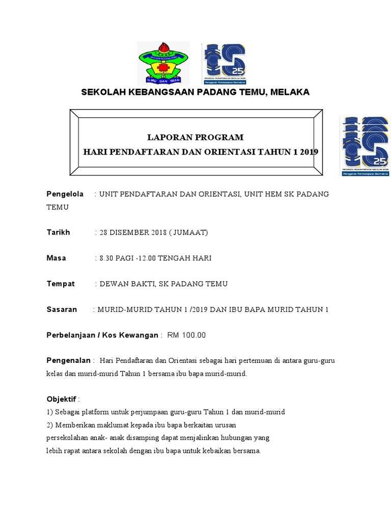 FORMAT LAPORAN-Fail TS25 - 2 | PDF | Karier & Perkembangan | Kajian ...