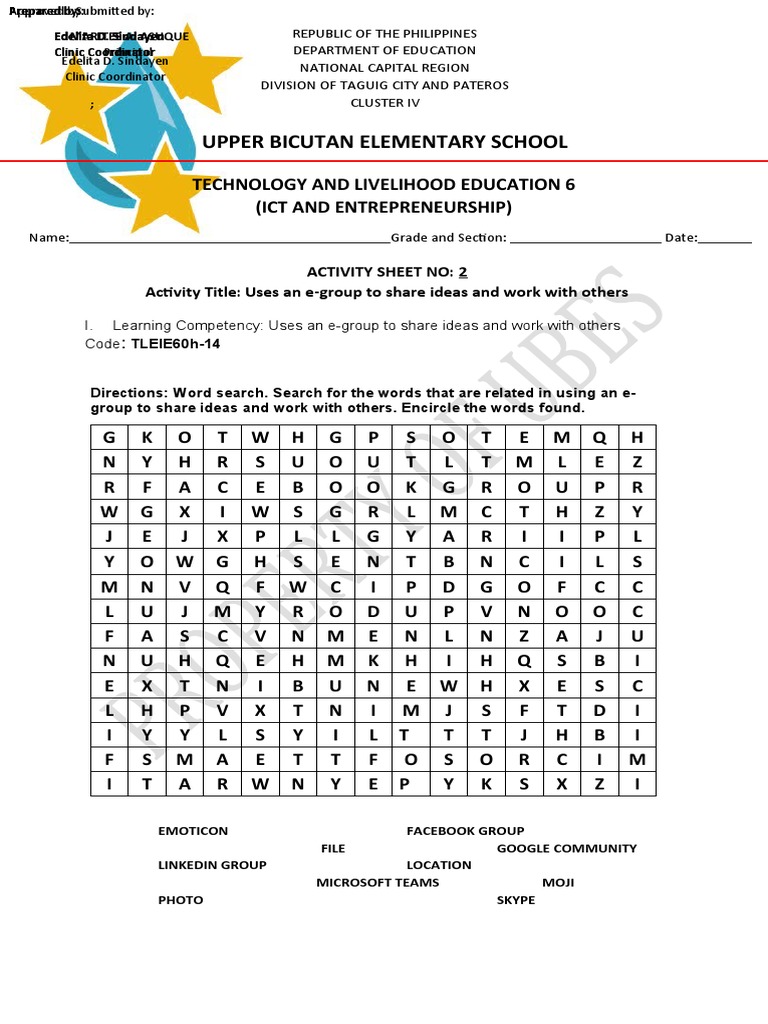 Tle Worksheet Verunque 2 | PDF | Computer Mediated Communication ...