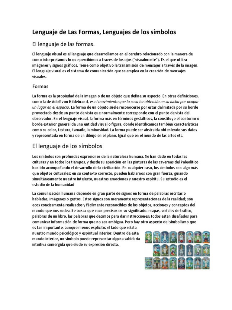 Lenguaje de Las Formas, Lenguajes de Los Símbolos PDF | PDF | Color ...