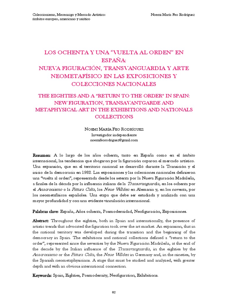 Transvanguardia en España PDF | PDF | Museo | Madrid