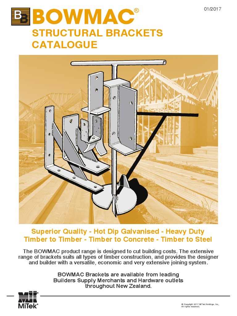 Bowmac Structural Brackets Catalogue | PDF | Lumber | Materials