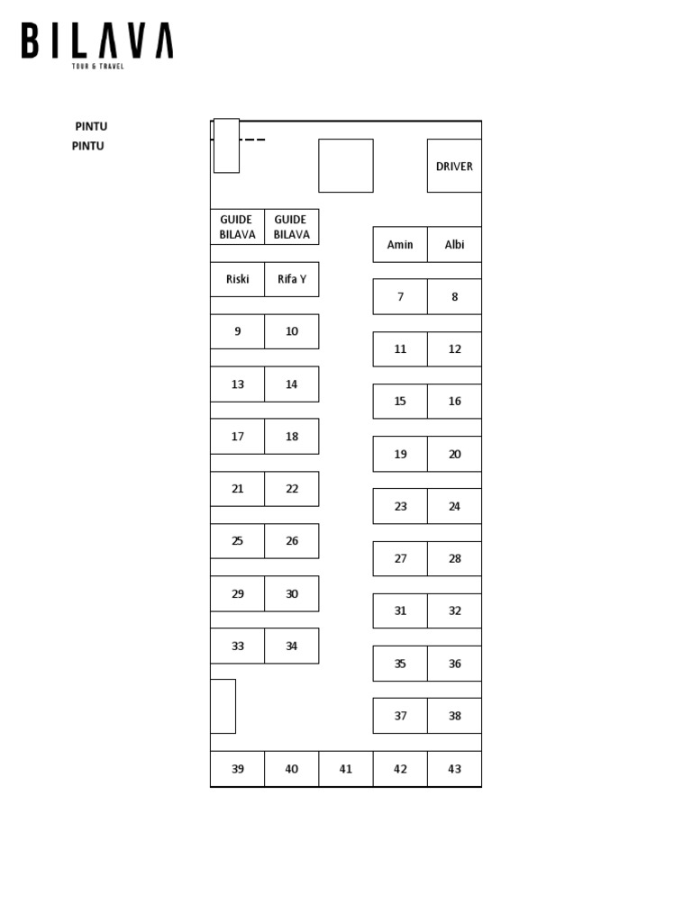 Sketsa Bus 43 Seat | PDF