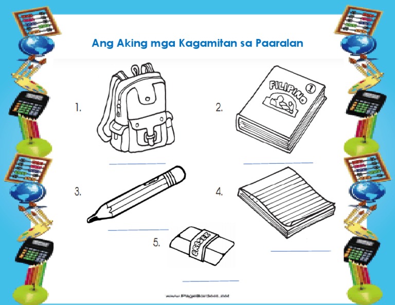 Ang Aking Mga Kagamitan Sa Paaralan PDF | PDF