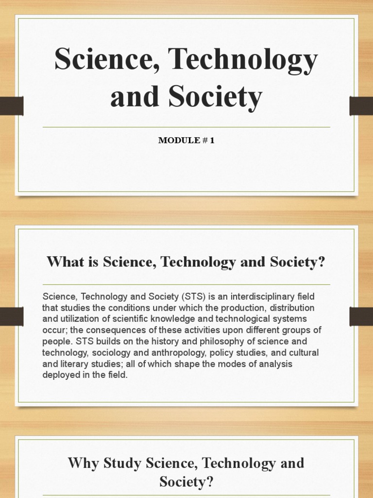 Science, Technology and Society Module #1 | PDF | Science | Society