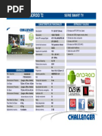 Especificaciones TV Challenger 32T22 | PDF | Hdmi | Tecnología de pantalla