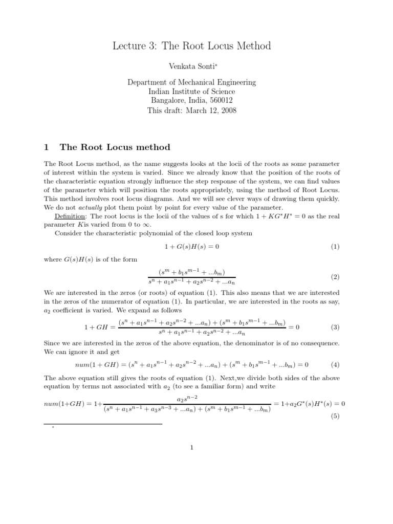Root Locus | PDF
