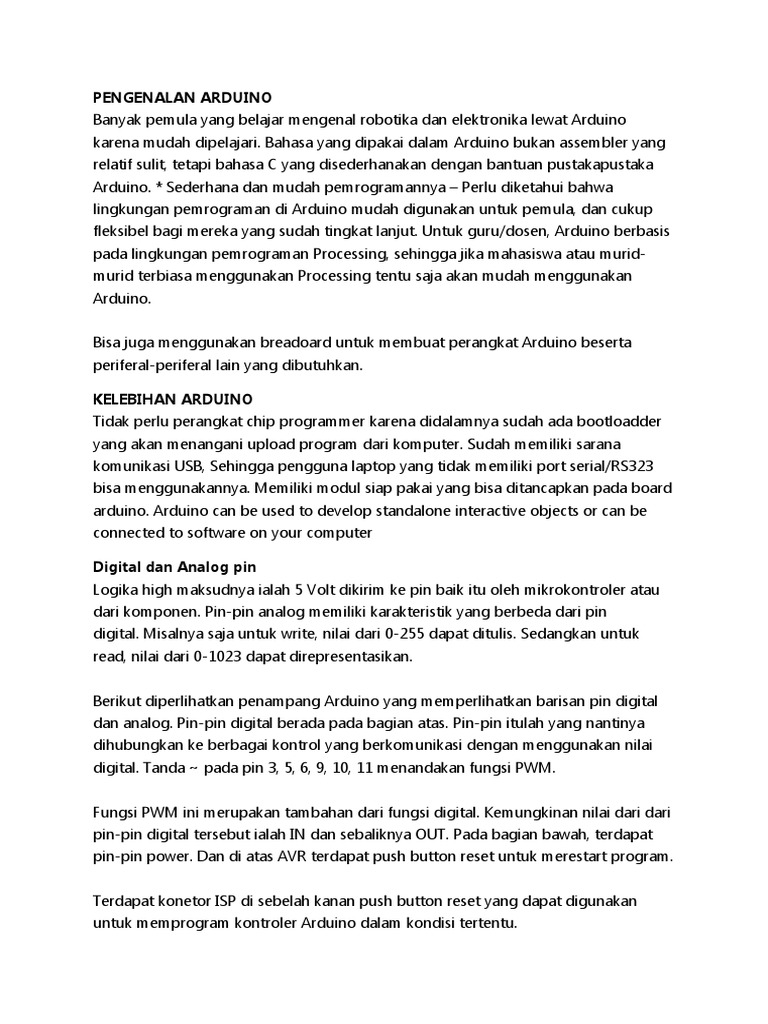 Pengenalan Arduino | PDF | Seni | Komputer