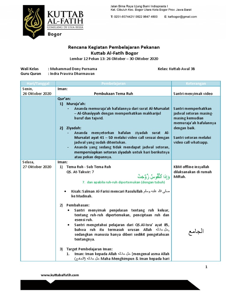 Bbo 12 Pekan 13 Ka3b | PDF
