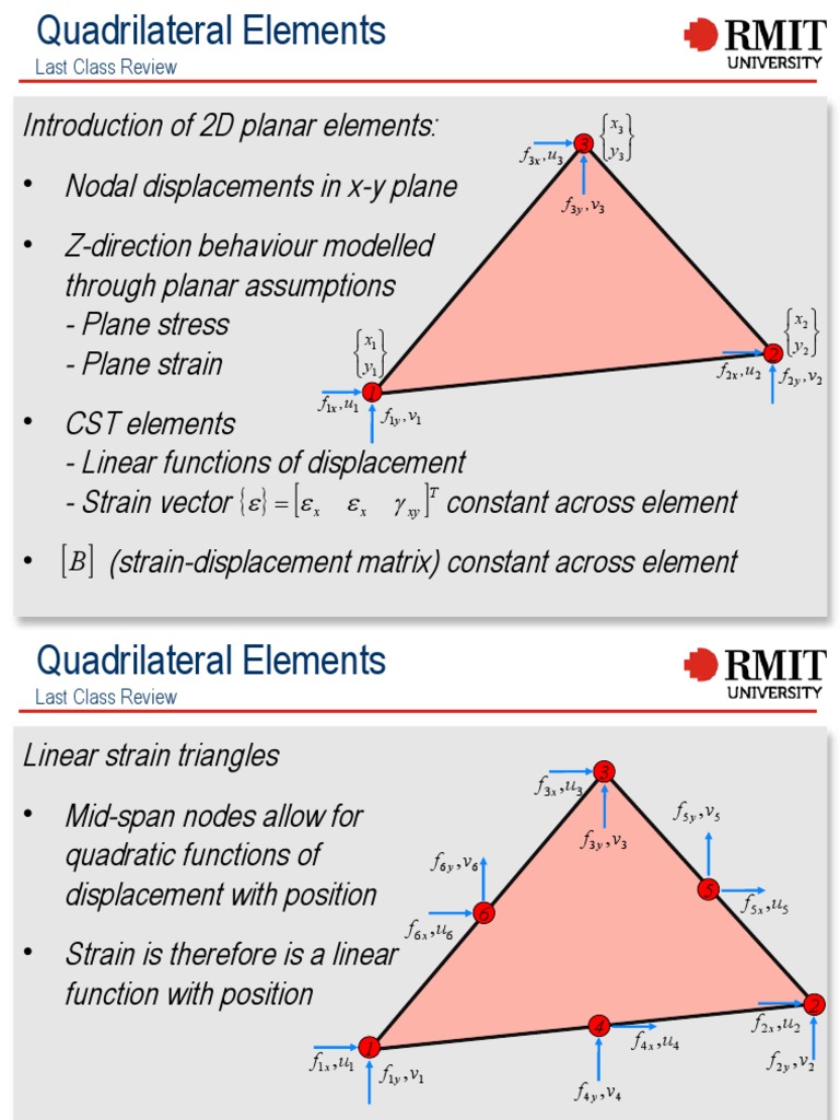 L09-1 - Quadrilateral Elements | PDF | Integral | Applied Mathematics