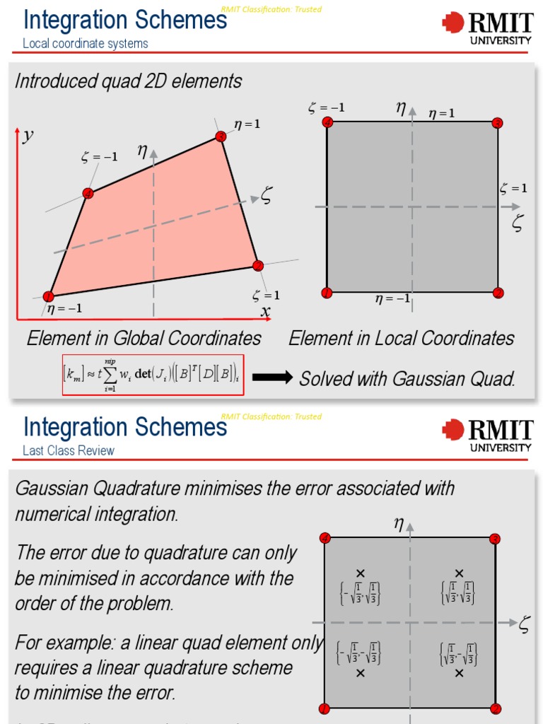 L09-2 - Integration Schemes | PDF | Deformation (Mechanics) | Bending