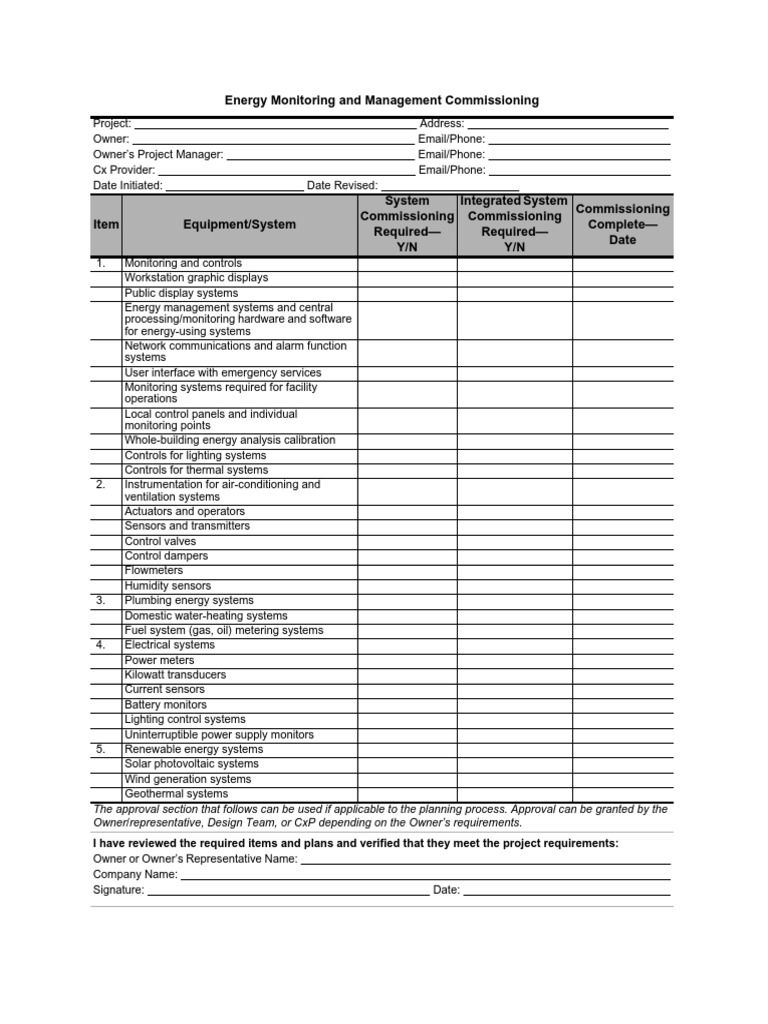 Energy Monitoring and Management Commissioning | PDF | Instrumentation ...