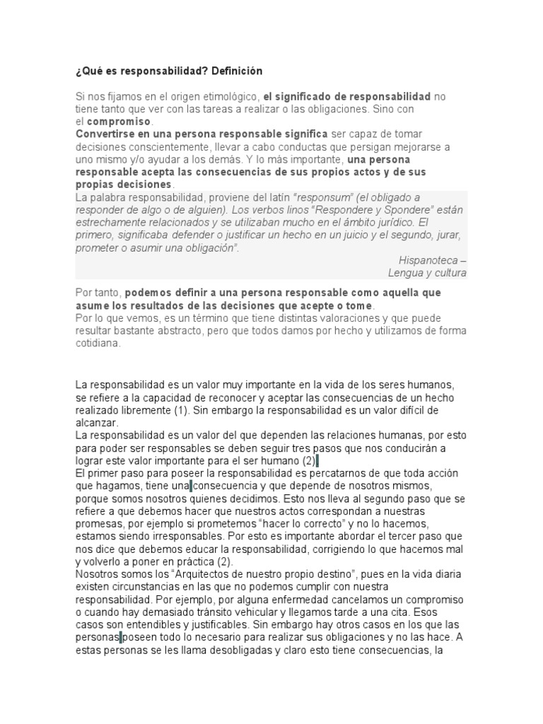 Qué Es Responsabilidad | PDF | Responsabilidad social corporativa | Science