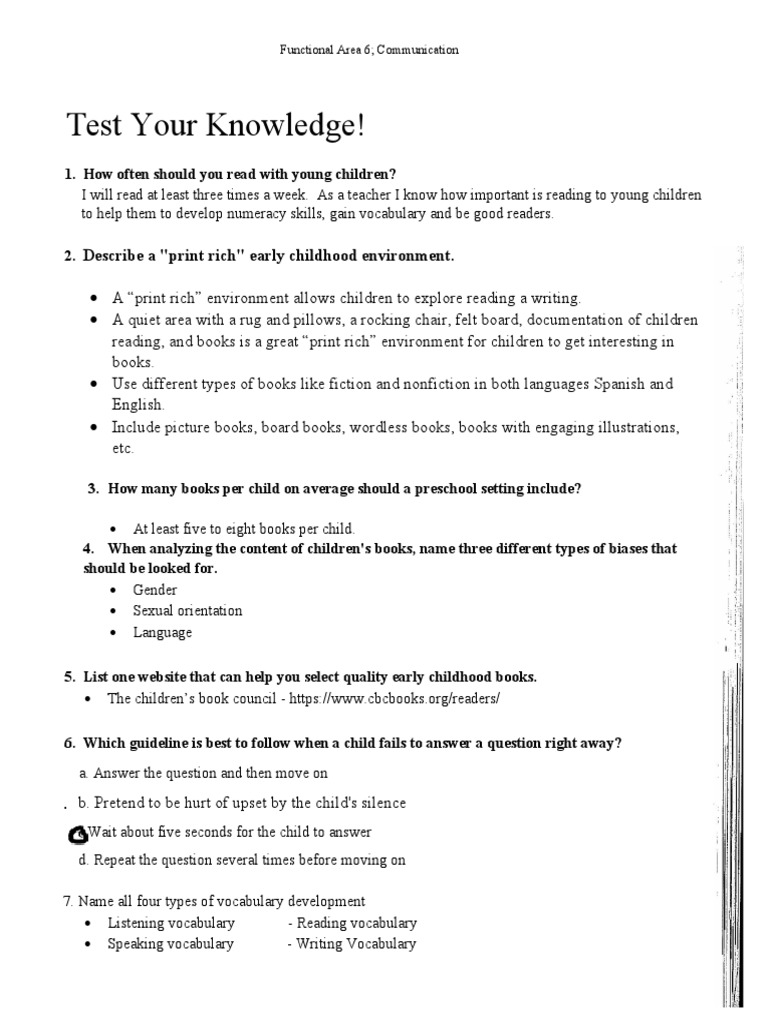 Communication Books Early Childhood | PDF | Executive Functions ...