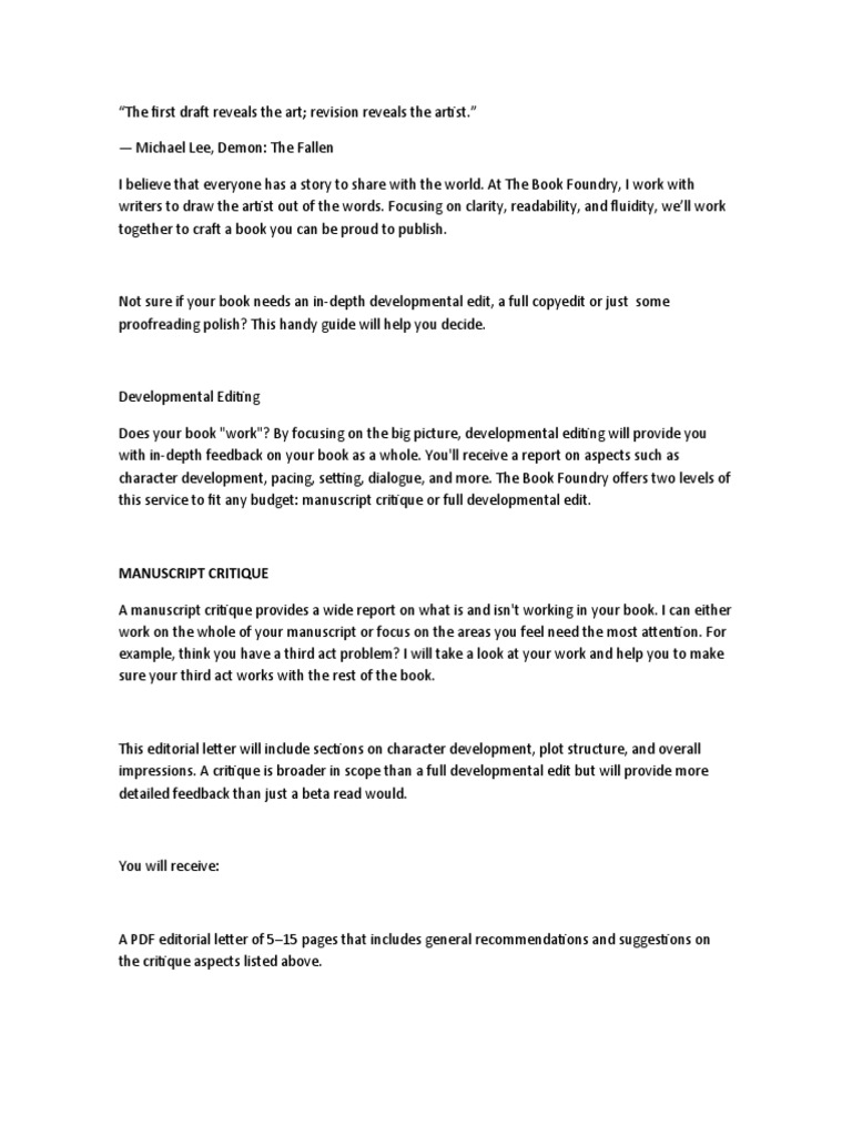 Manuscript Critique | PDF | Copy Editing | Proofreading