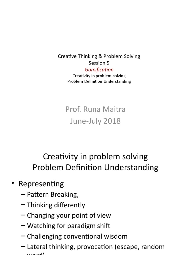 Creative Problem Solving Techniques for Defining Problems | PDF