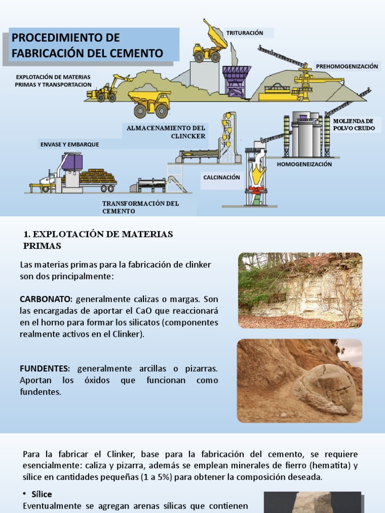 Procedimiento de Fabricacion Del Cemento | PDF | Cemento | Naturaleza