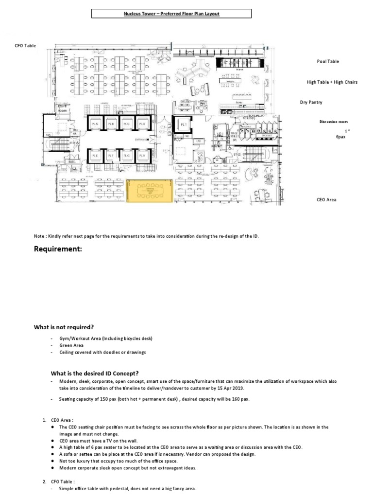 Nucleus Tower Floor Layout Requirement | PDF | Home | Manufactured Goods