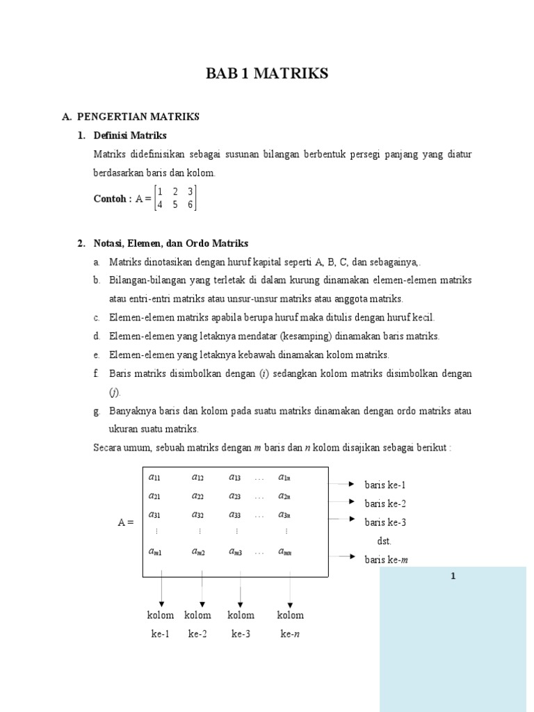 Pengantar Matriks | PDF