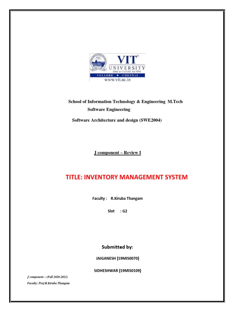 INVENTORY MANAGEMENT SYSTEM: A DESKTOP-BASED APPLICATION FOR EFFECTIVE ...