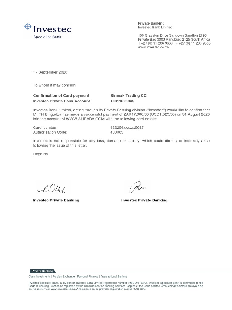 IPB-SA PB Account-10011620045 Confirmation of Credit Card Purchase ...