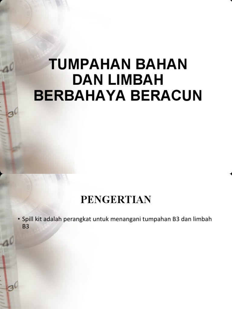 Penanganan Tumpahan Limbah B3 | PDF