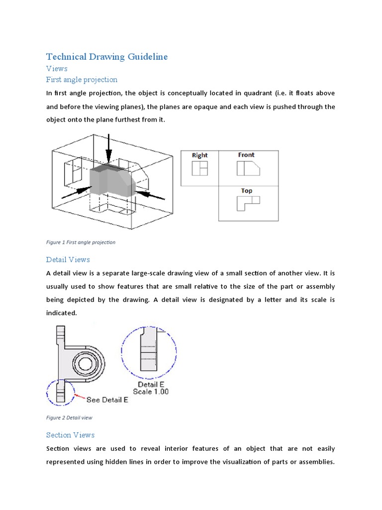 Technical Drawing Guidelines Overview | PDF | Geometry | Space