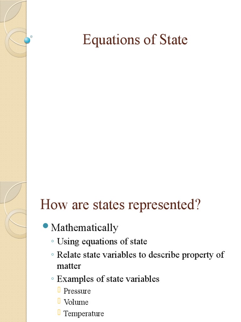PHY 103 Equations of State | PDF | Gases | Nature