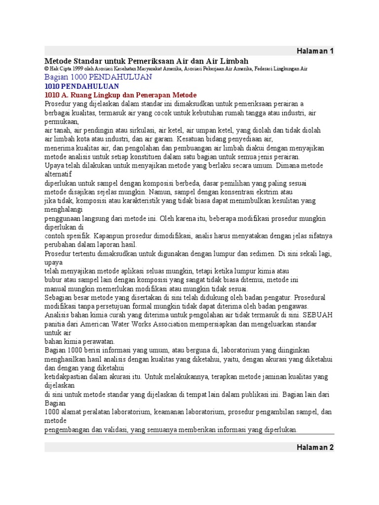 Standard Methods Translated | PDF