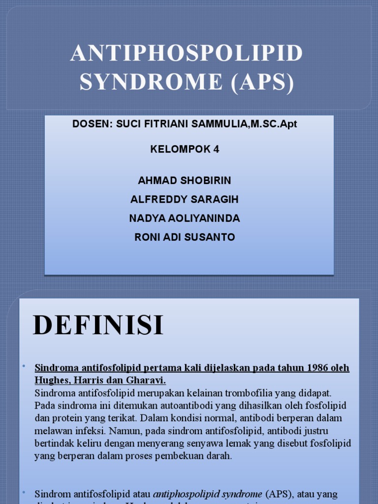 Antiphospolipid Syndrome (Aps) | PDF