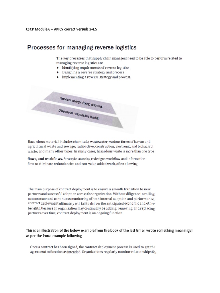 CSCP Module 6 - APICS Correct Versuib 3-4,5 | PDF