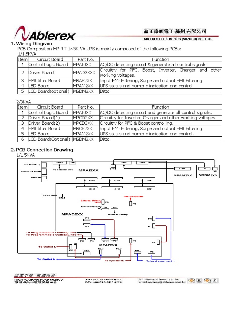 PCB Connection Drawing For MP-RT Series PDF | PDF | Battery Charger ...
